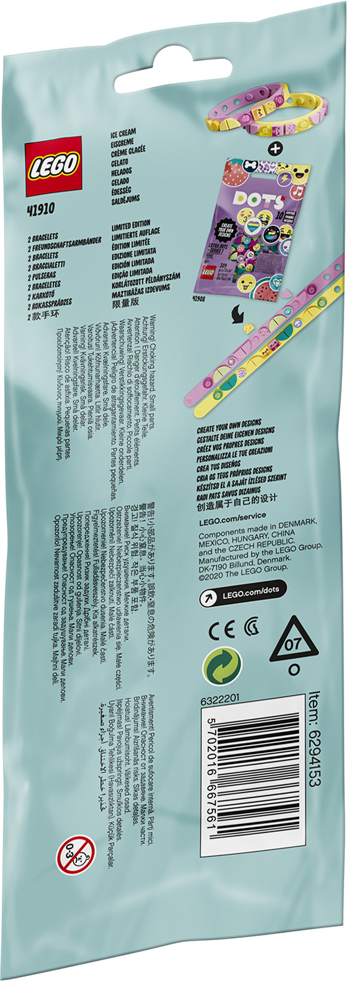 LEGO DOTS BRACELETS D'Amitié Glace Cream 41910 Lego EUR 8,60 - PicClick FR