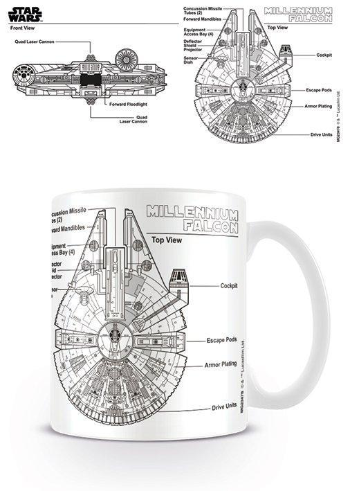 Star Wars - Millennium Falcon Sketch Tazza Mug PYRAMID INTERNATIONAL