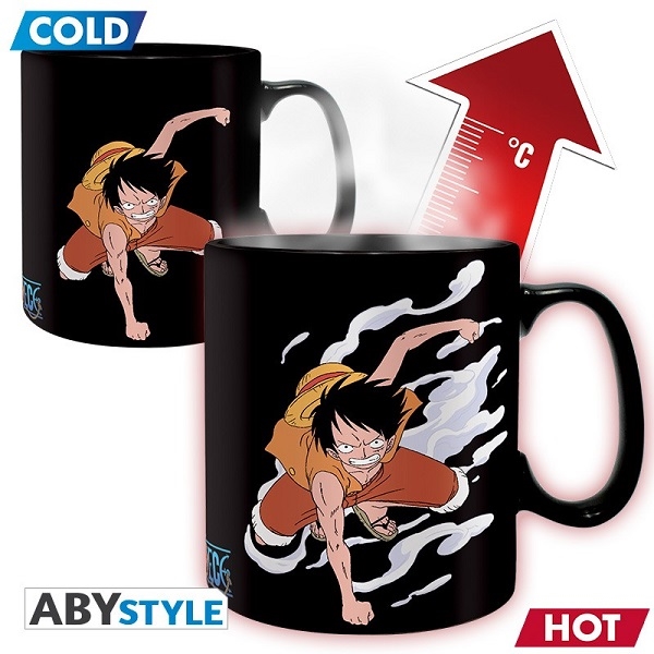 One Piece Monkey D. Luffy & Portgas Ace Tazza Magica Cambia Immagine Heat Change