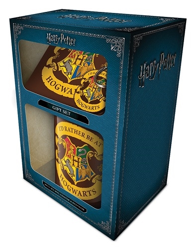 Harry Potter Gift Set Tazza Sottobicchiere Portachiavi Mug Coaster Keychain