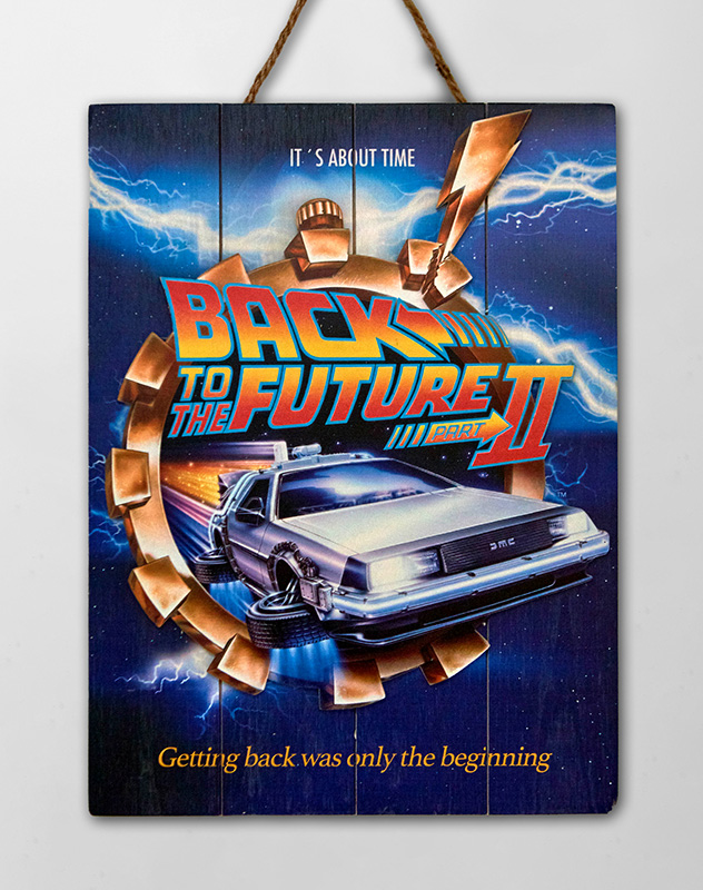 Ritorno al Futuro Back To The Future Wood Poster 2 30 x 40 cm. DOCTOR COLLECTOR