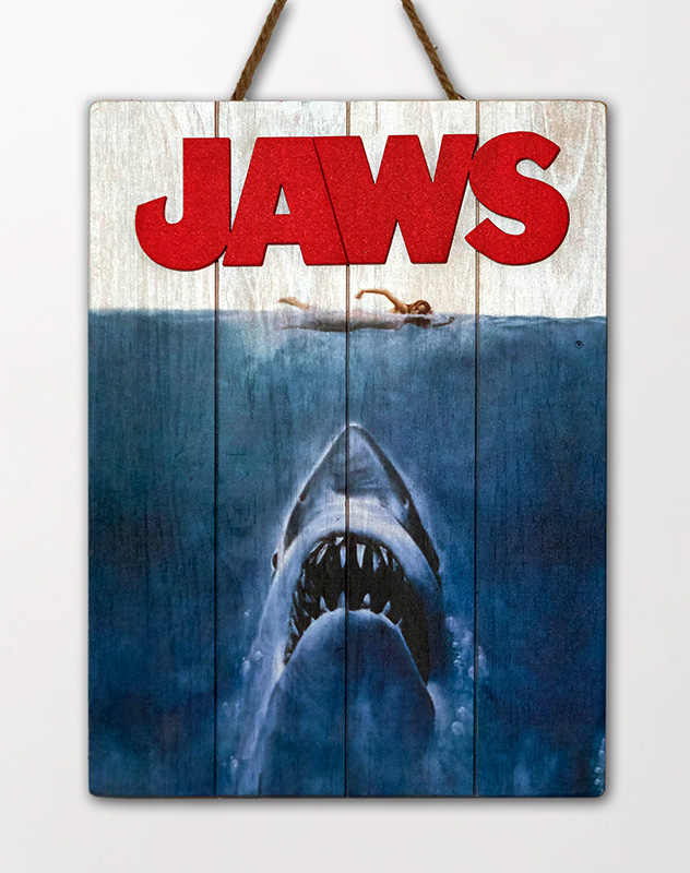 Jaws Lo Squalo Wooden Poster 30 x 40 cm. DOCTOR COLLECTOR