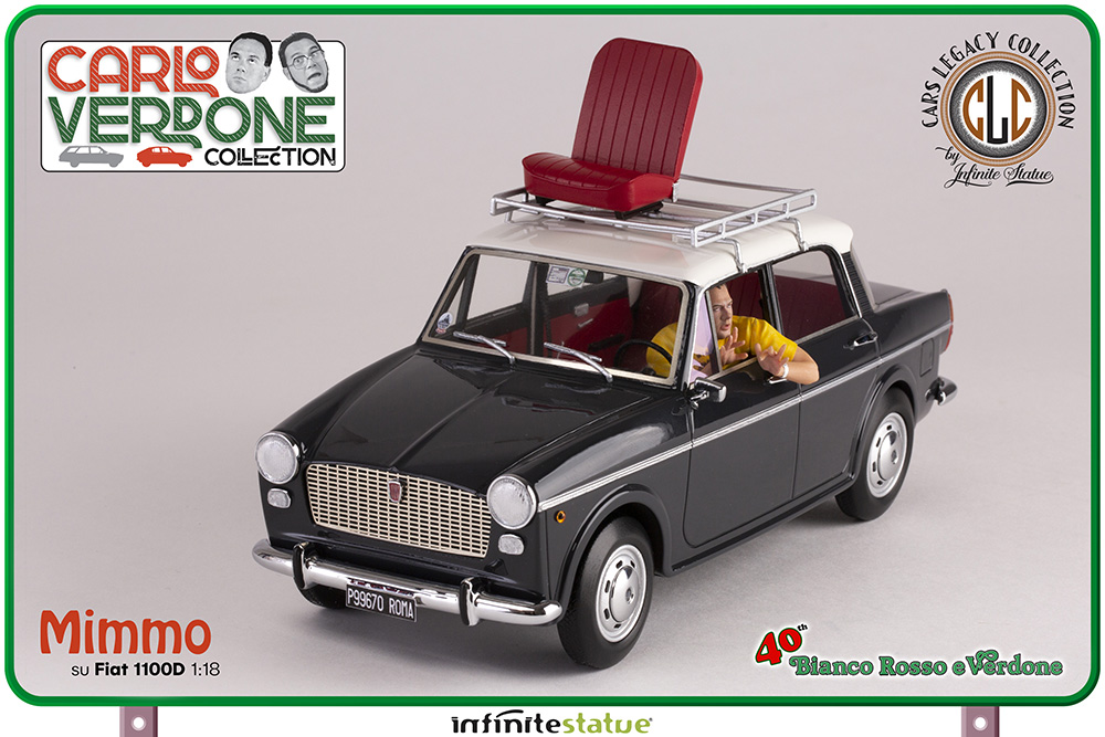 White Red and Verdone Mimmo on Fiat 1100D Carlo Verdone Collection 1/18 ...