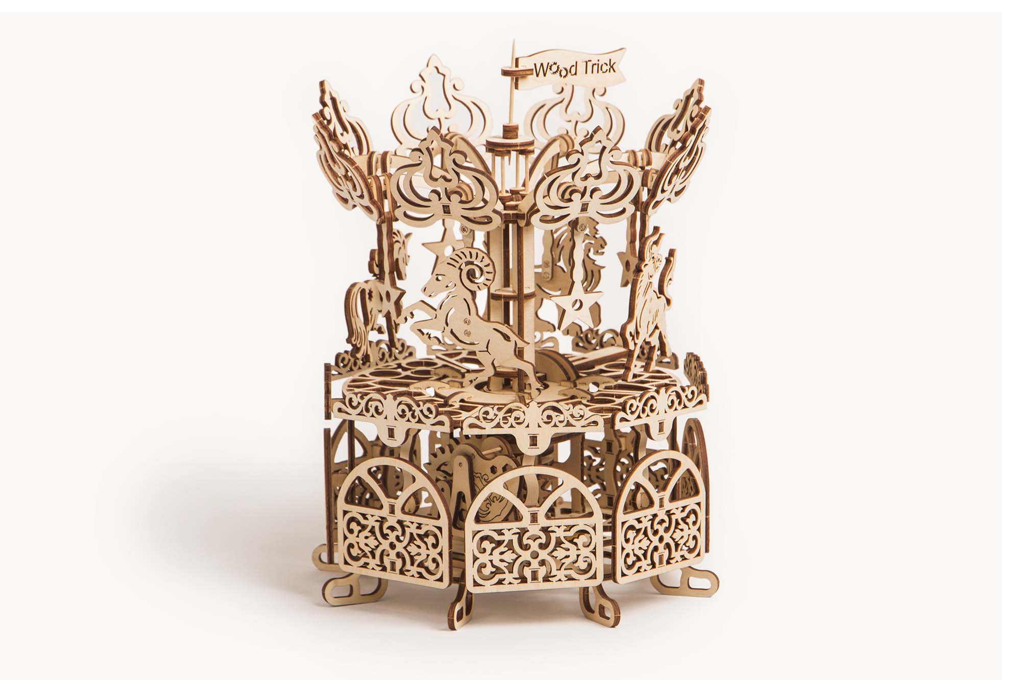 CAROUSEL 3D BOIS Model Kit Wood Trick EUR 61,01 - PicClick FR