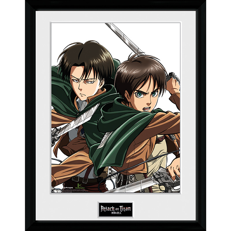 Attack On Titan Quadretto Con Cornice Framed Print Levi & Eren (30.5 x 40.6cm)