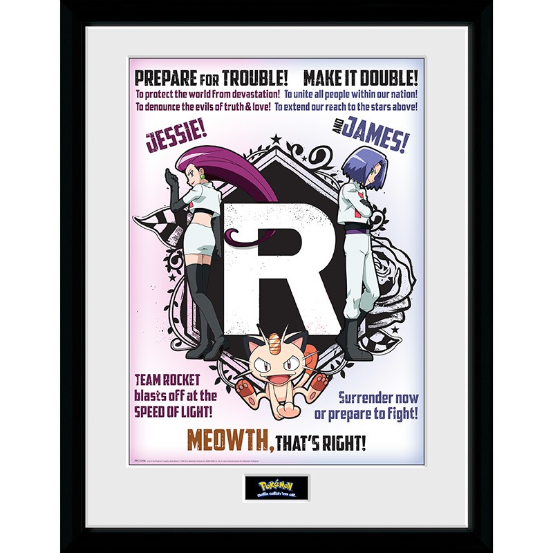 Pokemon Quadretto Con Cornice Framed Print Team Rocket (30.5 x 40.6cm) ABYSTYLE