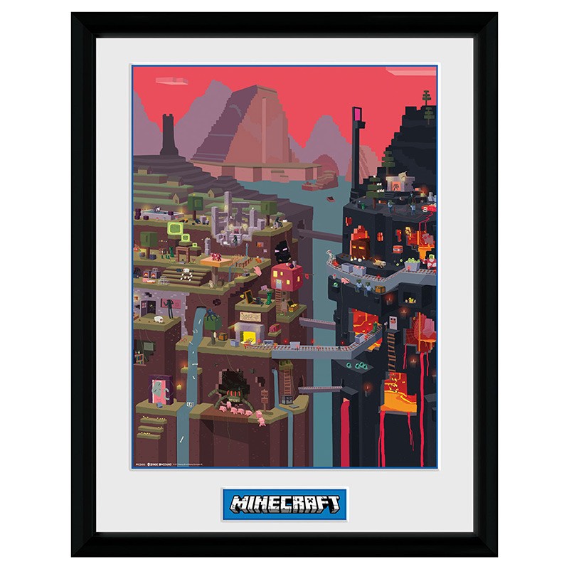 Minecraft Quadretto Con Cornice Framed Print World (30.5X40.6cm) ABYSTYLE