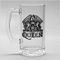 Queen Crest Boccale Vetro Stein Glass 500ml. GB EYE