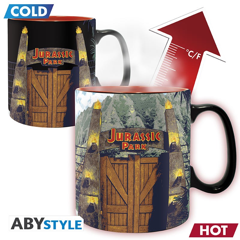 Jurassic Park Gate Tazza Termosensibile Heat Change Mug 460ml. ABYSTYLE