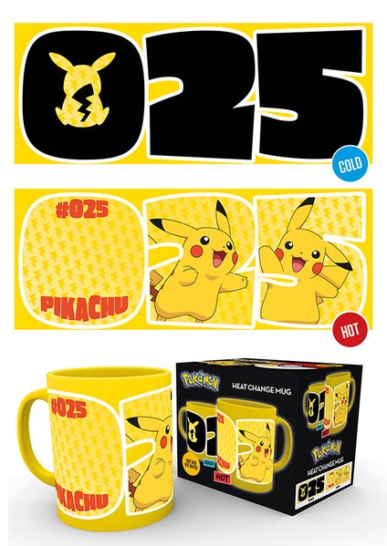 Pokemon Pikachu 25th Anniversary Tazza Termosensibile Heat Change Mug 320ml.