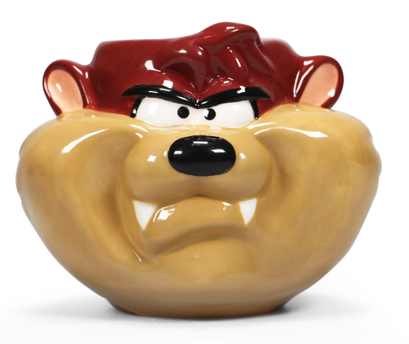 Looney Tunes Taz Tazmania 3D Shaped Mug Tazza Ceramica 350ml. HALF MOON BAY