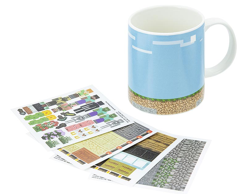Minecraft Build A Level Ceramic Mug Tazza Ceramica 325ml. PALADONE PRODUCTS