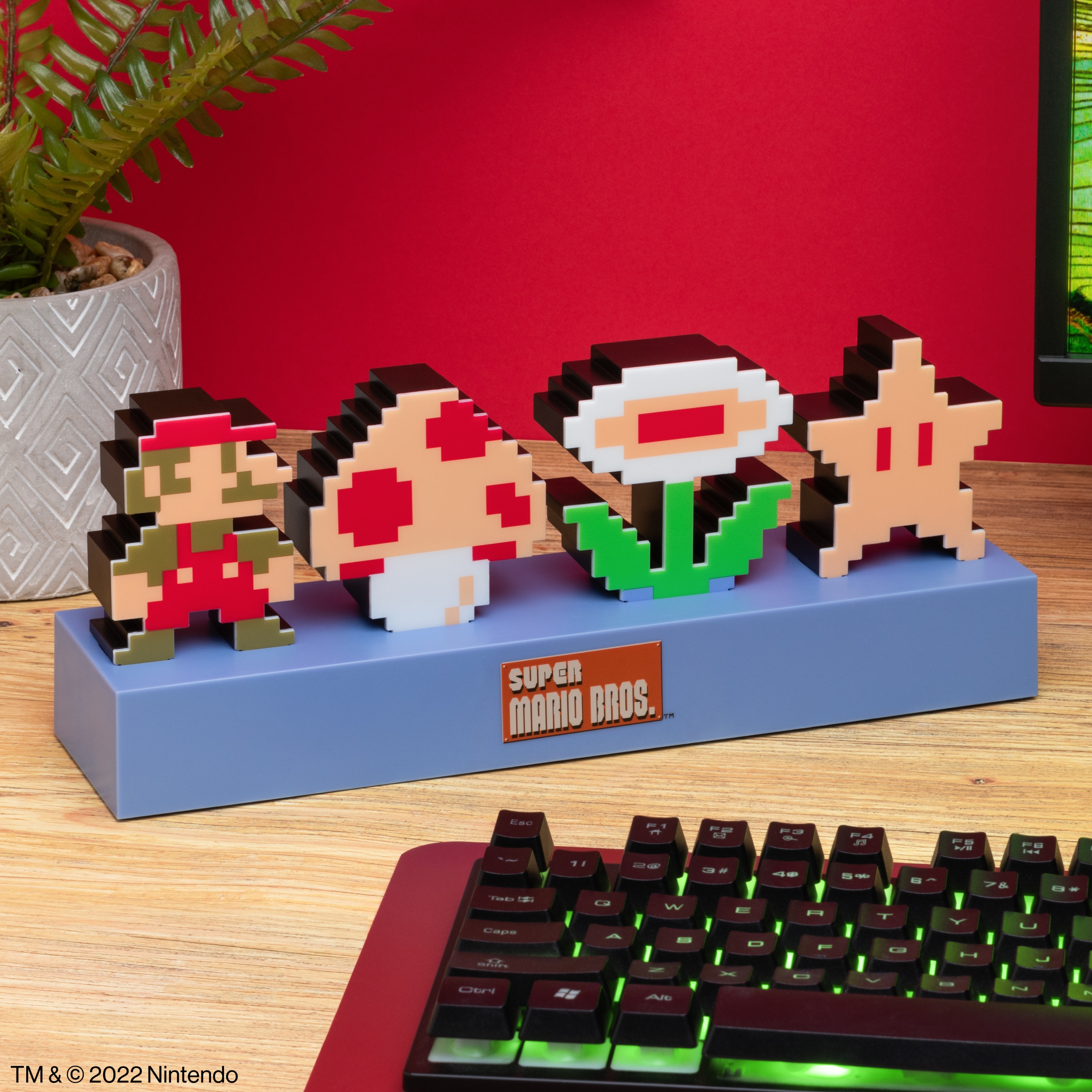 Super Mario Bros Icons Desktop Light Lamp Lampada PALADONE PRODUCTS