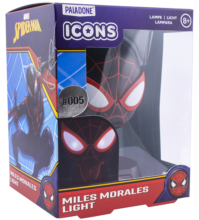 Spider-Man Miles Morales Icons Desktop Light Lamp Lampada PALADONE PRODUCTS