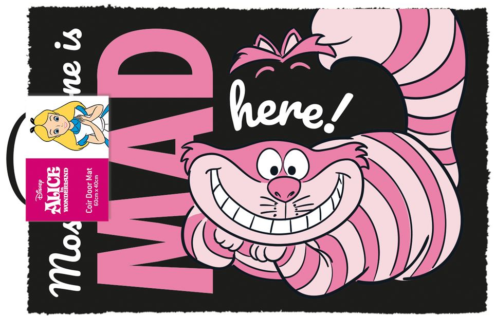 Alice In Wonderland We're All Mad Here! Doormat Zerbino PYRAMID INTERNATIONAL