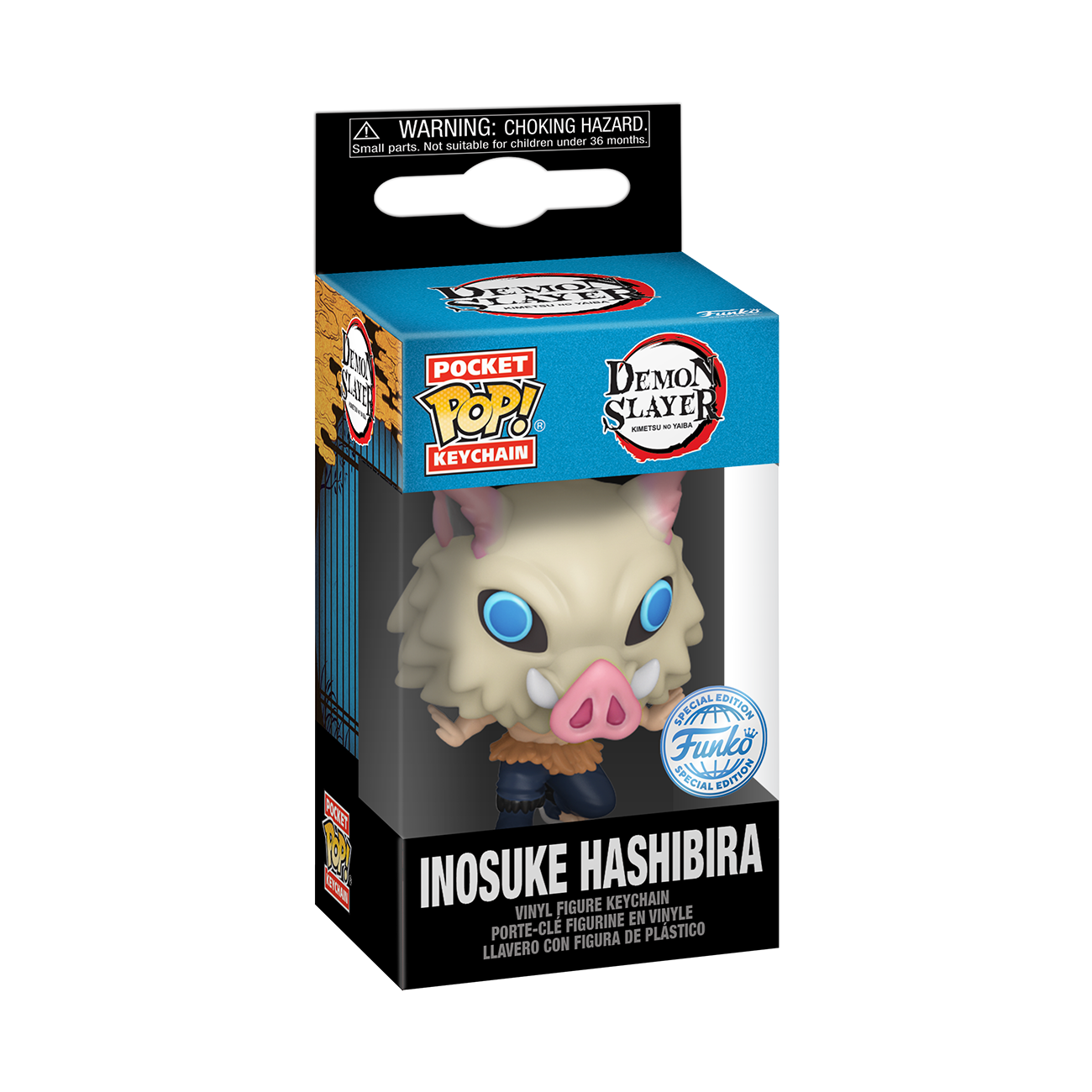 Demon Slayer 7th Form Inosuke Hashibara POP Pocket Keychain Portachiavi FUNKO