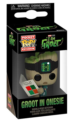 I Am Groot Groot In Onesie w/ Book POP Pocket Keychain Portahiavi FUNKO