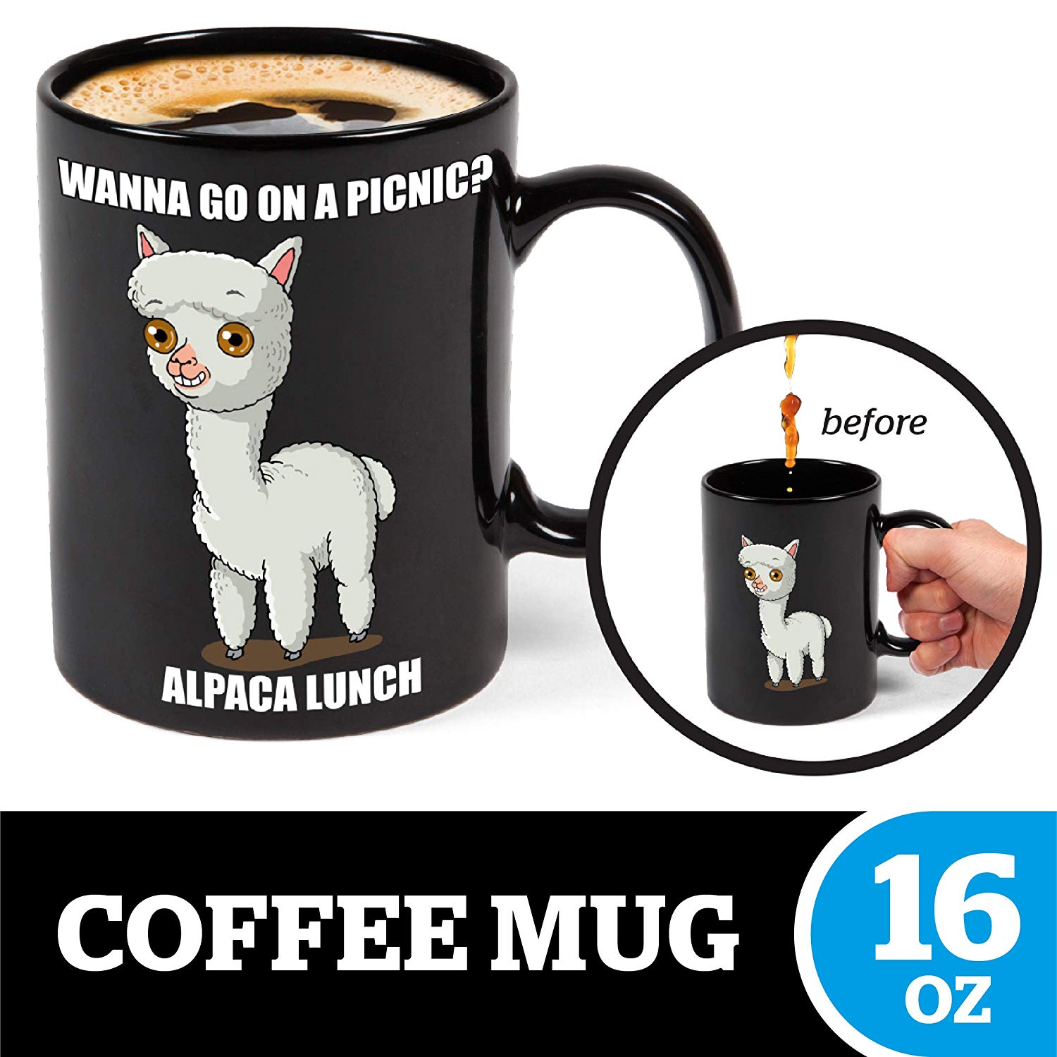 Big Mouth Alpaca Colour Change Heat Change Mug Tazza Termosensibile  BIG MOUTH