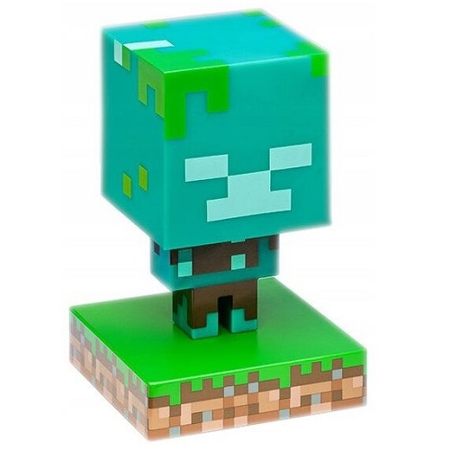 Minecraft Icons Drowned Zombie 3D Desktop Light Lamp Lampada PALADONE PRODUCTS